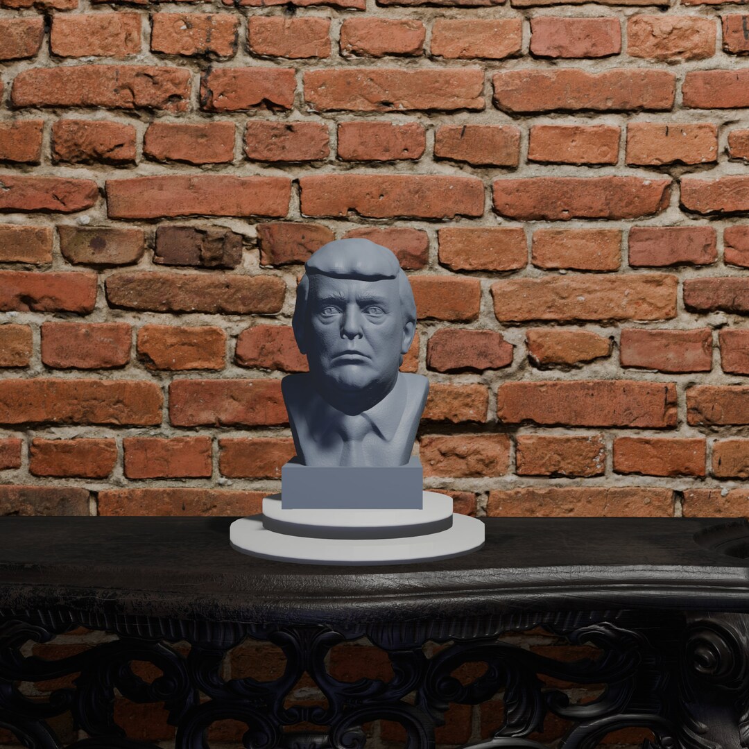 Donald Trump Bust 3D Resin Printed Statue American President Sculpture ...