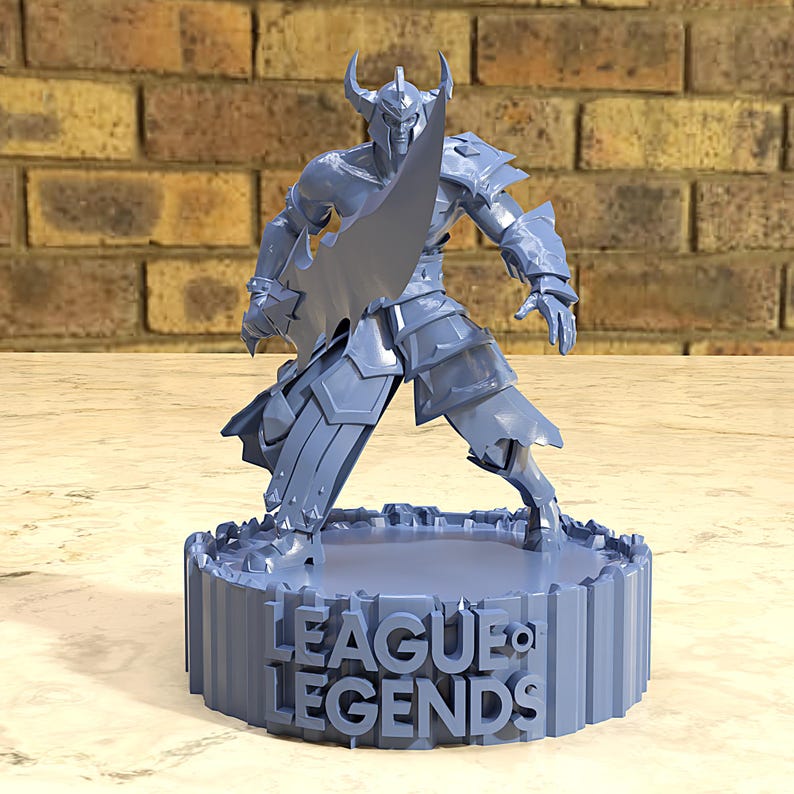 Tryndamere Fan Art Figure, 3D Printed Statue League of Legends, Resin ...