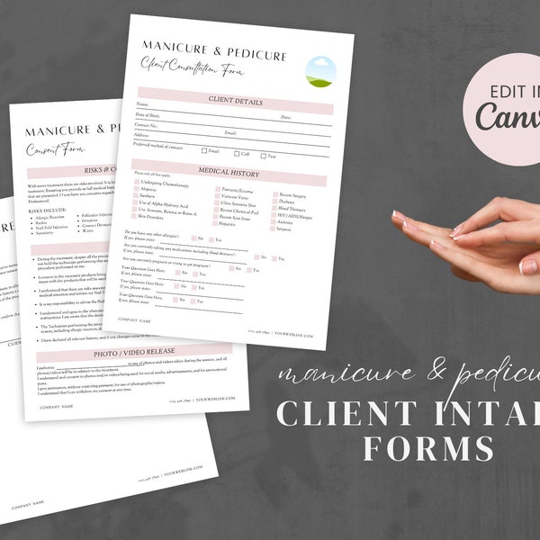 Nail Salon Consent Form Template - Etsy