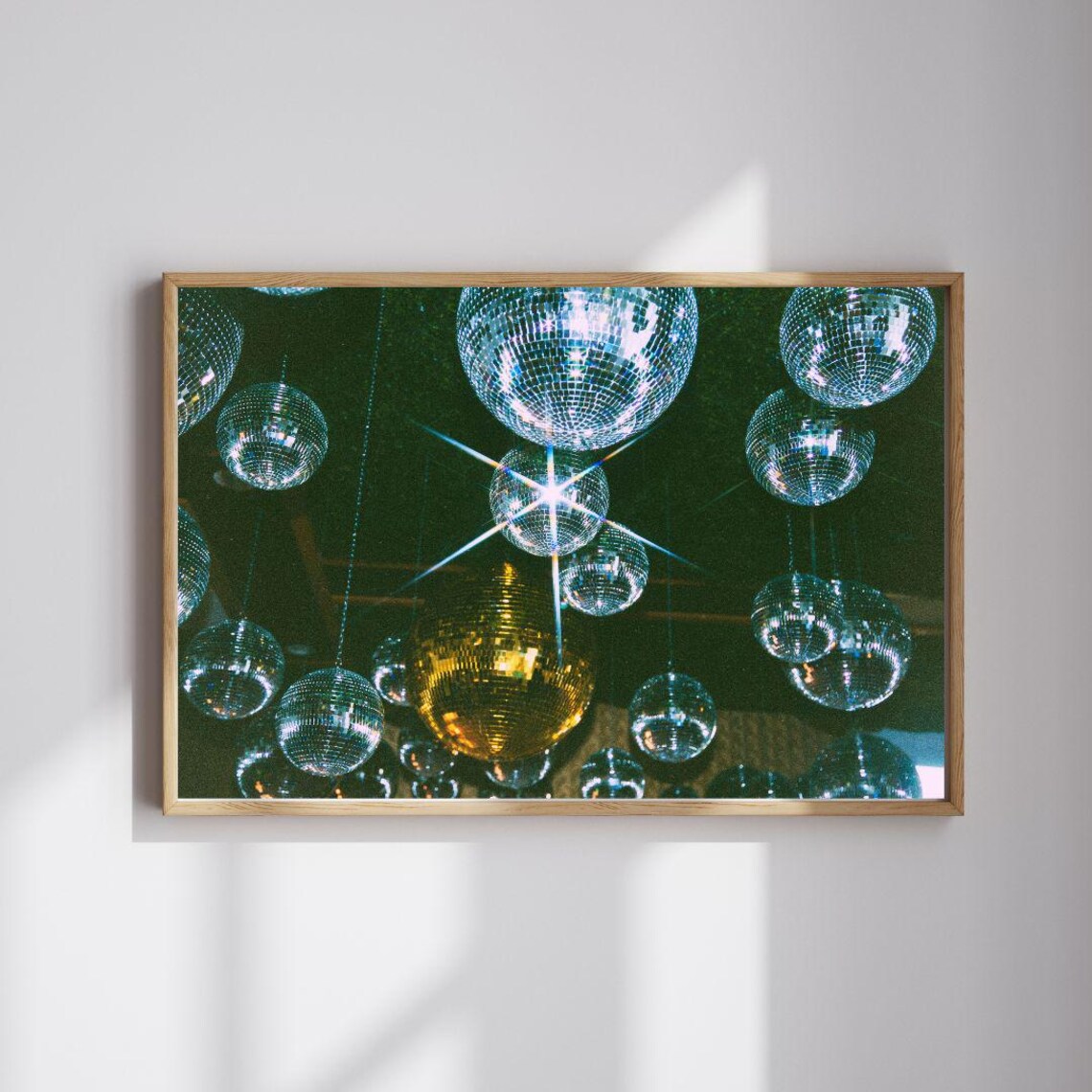 Retro Disco Ball Wall Art Print - Sparkly Digital Download - Y2K ...