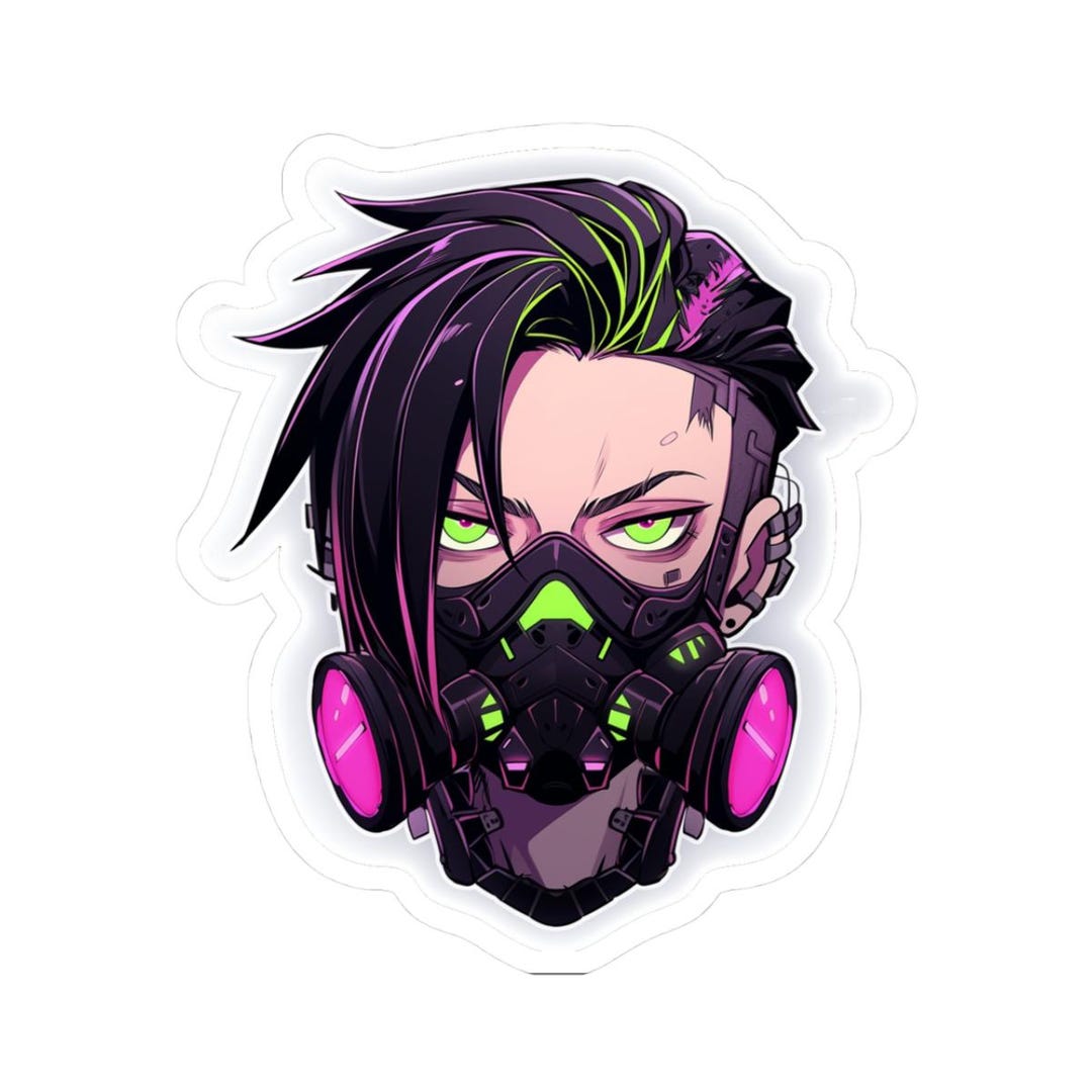 Edgy Gamer Cyberpunk Sticker Kiss-cut Stickers Cool Laptop Decals ...