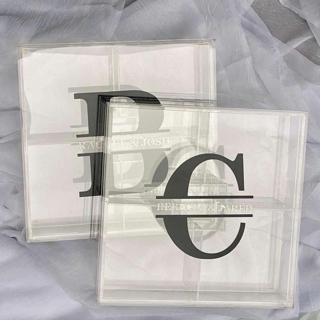 Personalized Acrylic Box With 5 Fillable Compartments | Bachelorette ...