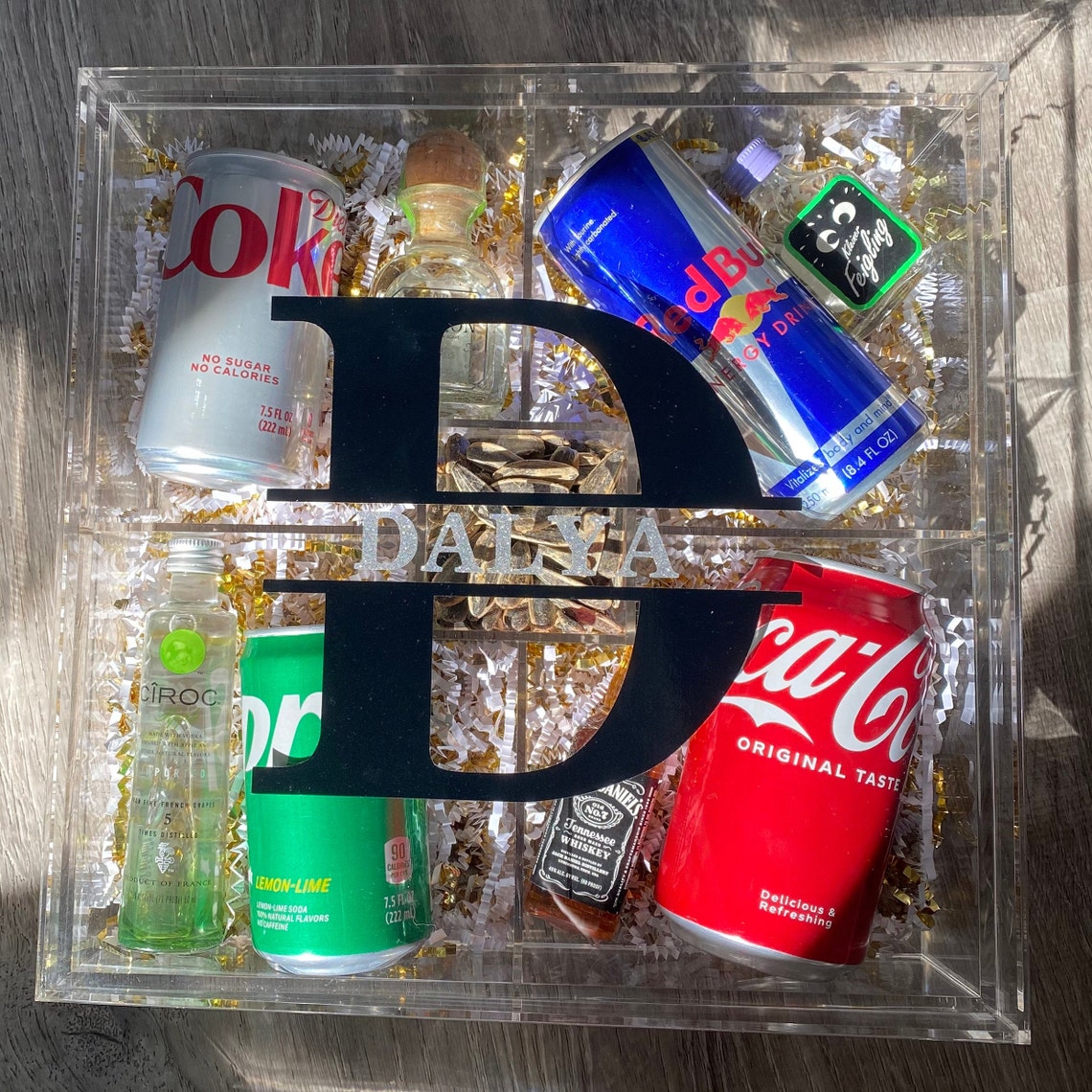 Personalized Acrylic Box With 5 Fillable Compartments | Bachelorette ...