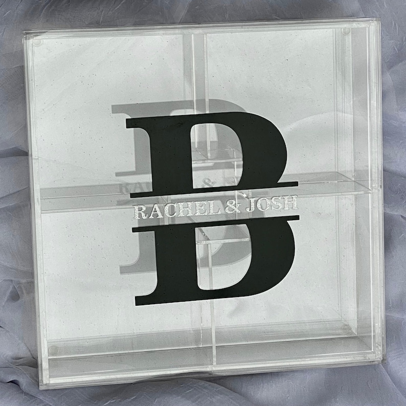 Personalized Acrylic Box With 5 Fillable Compartments | Bachelorette ...