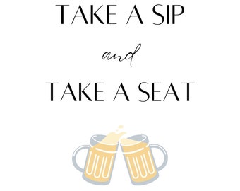 Sip and Take a Seat - Etsy