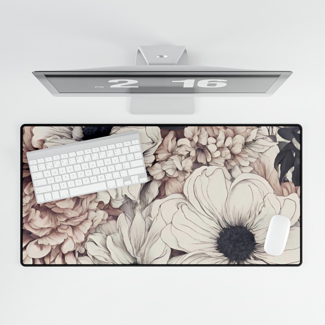 Floral Desk Mat Flower Desk Mat Deskpad Deskmat Suits Every Desk - Etsy