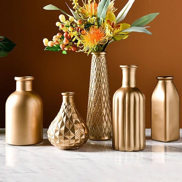 Gold Vase - Etsy