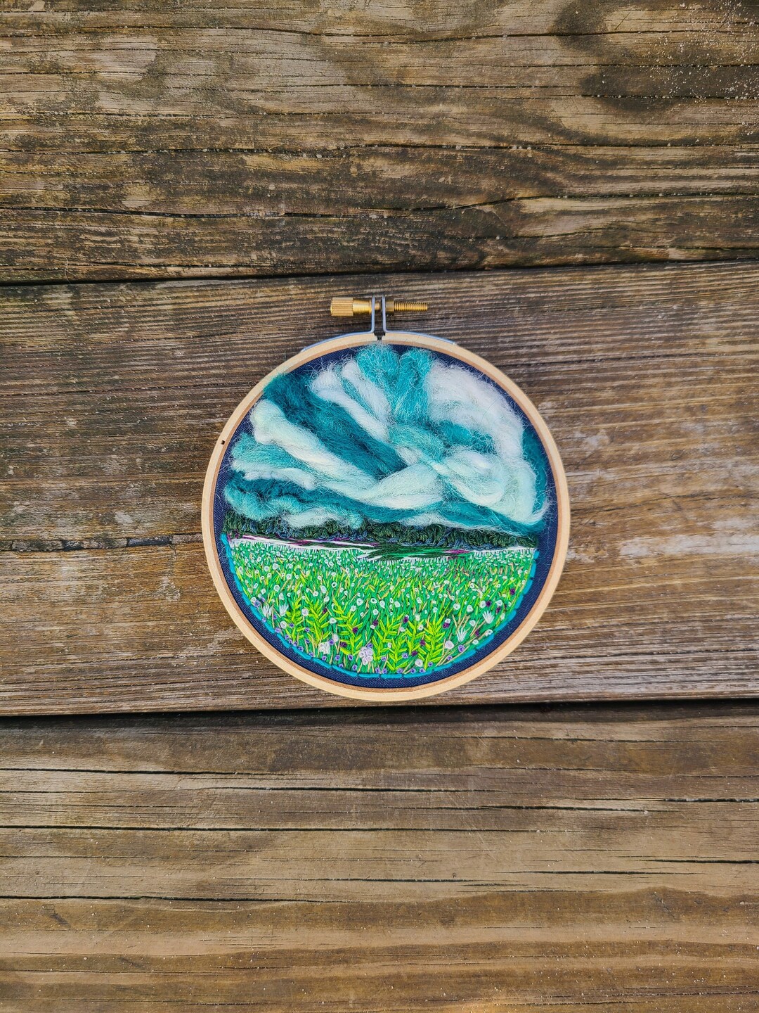 Wildflowers and Storm Clouds Landscape Embroidery Thread - Etsy