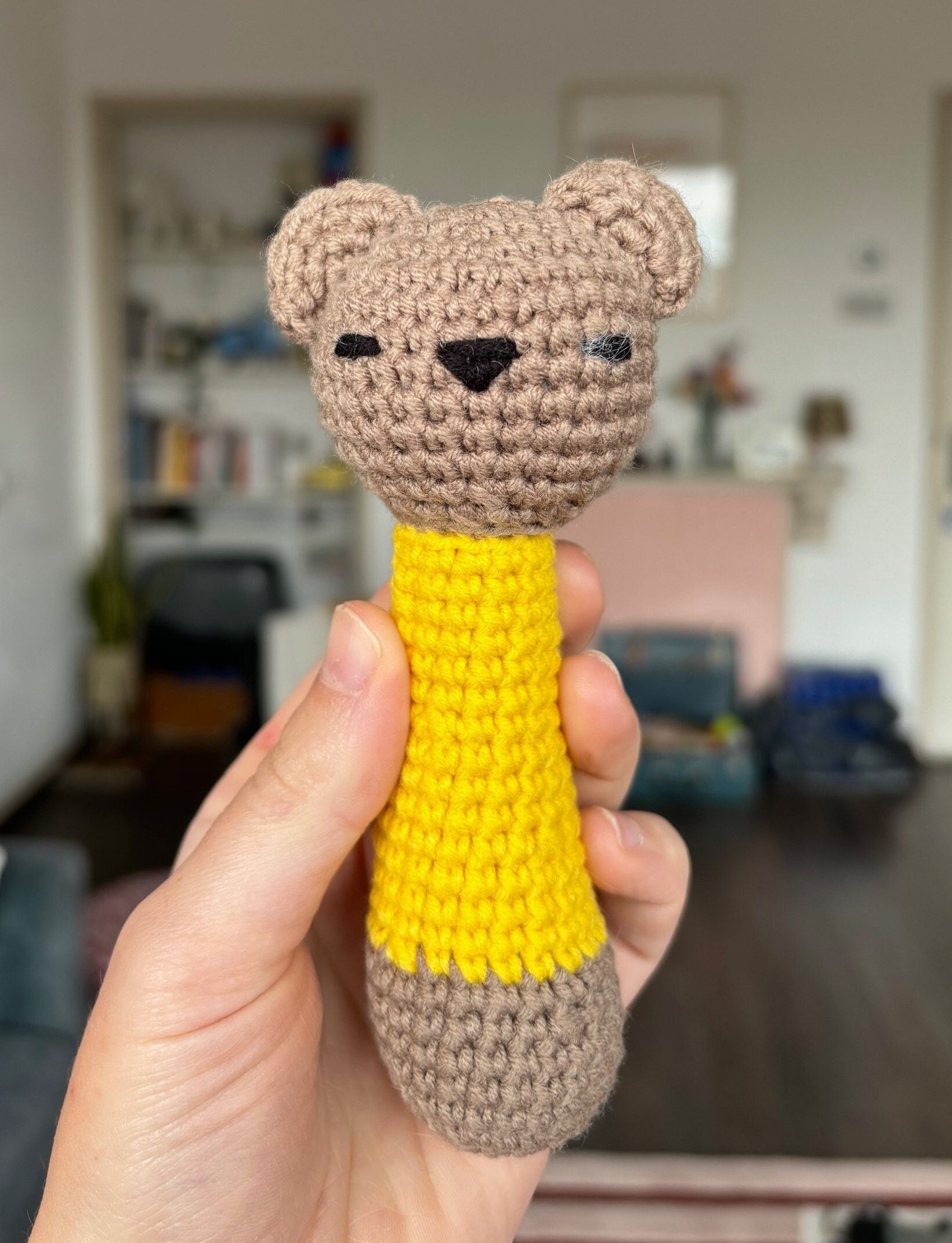 Crochet Big Bear Baby Rattle | Printable Crochet Pattern PDF | Easy ...