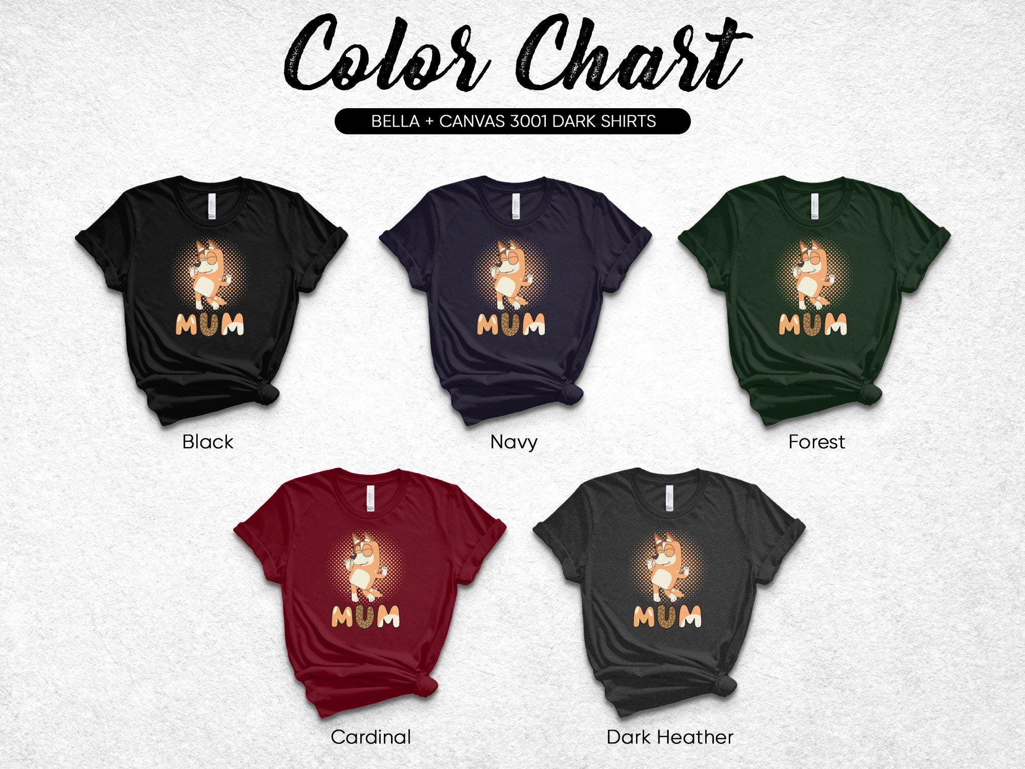 Chilli Mum T-shirt, Bluey Mom Shirt, Bluey Family Shirt, Mom Gift Tee ...