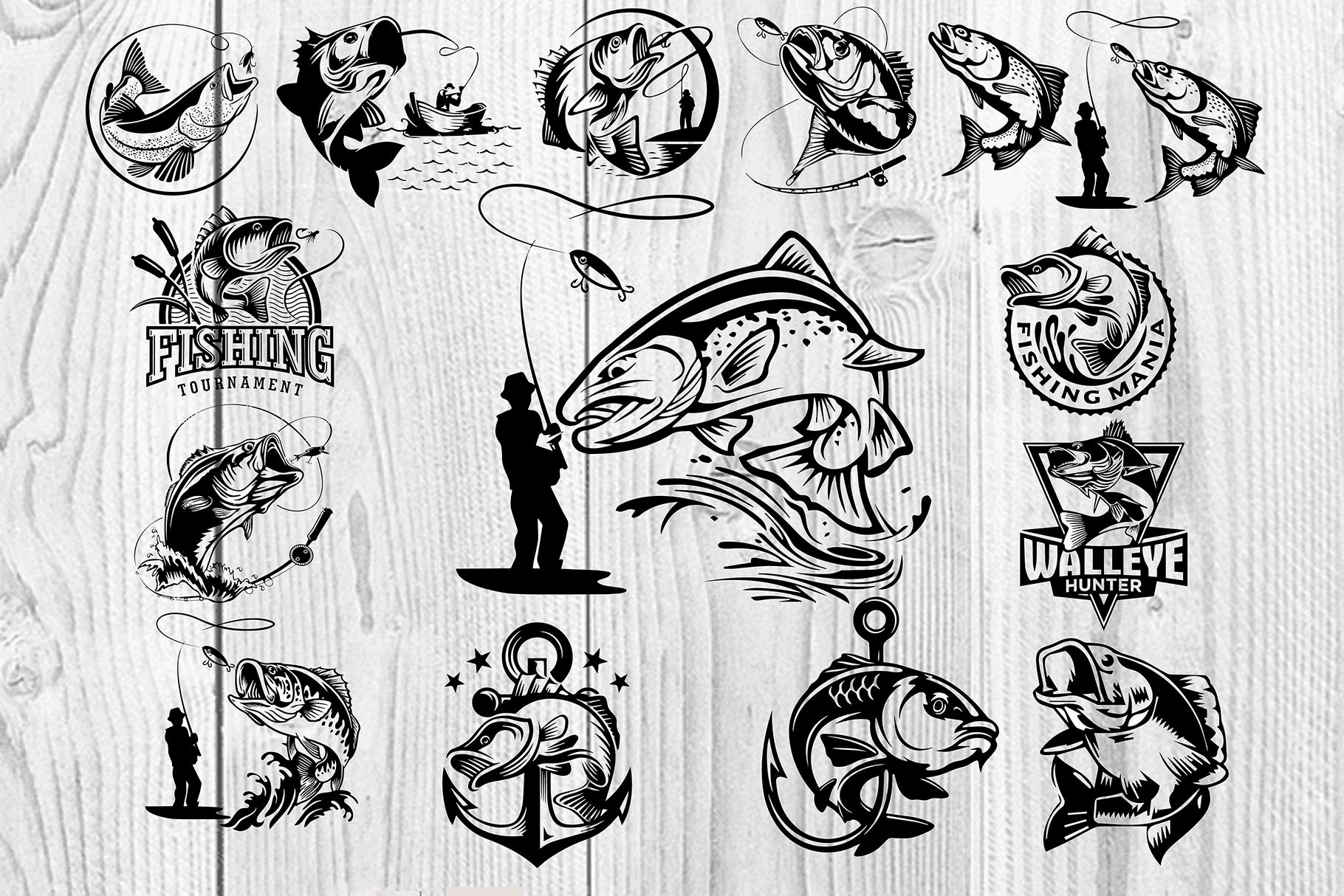 Set Forelle Fisch svg Datei Angeln svg Plotterdatei svg eps - Etsy ...