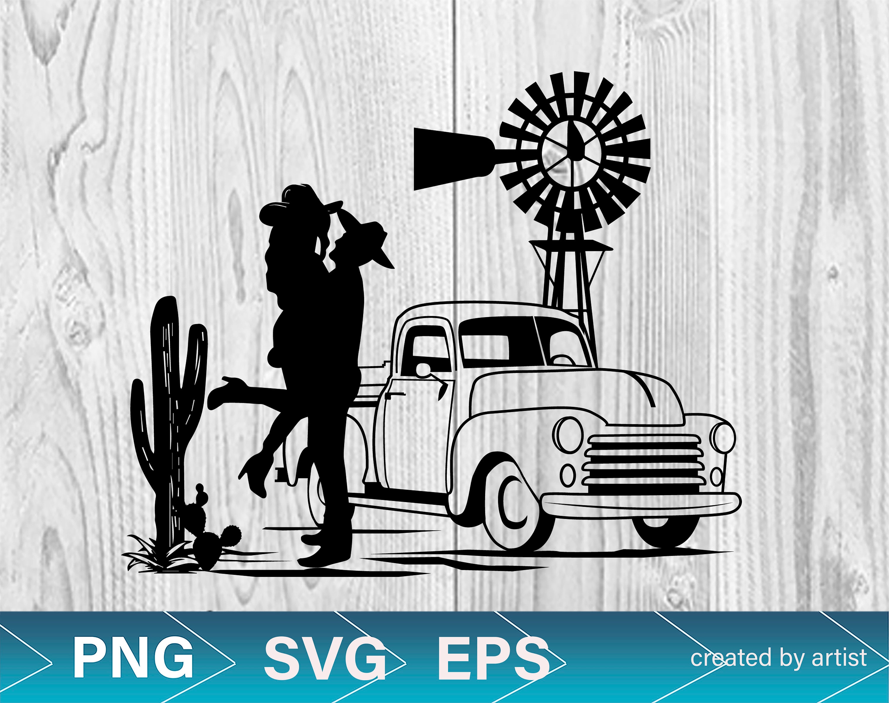 Cowboy Love Cowgirl and Cowboy Svg Farm Cowboy Truck - Etsy