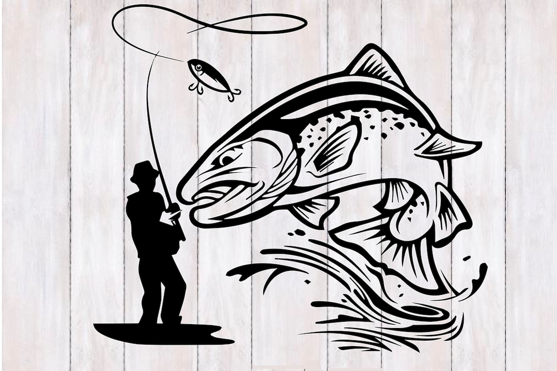 Set Forelle Fisch svg Datei Angeln svg Plotterdatei svg eps - Etsy ...