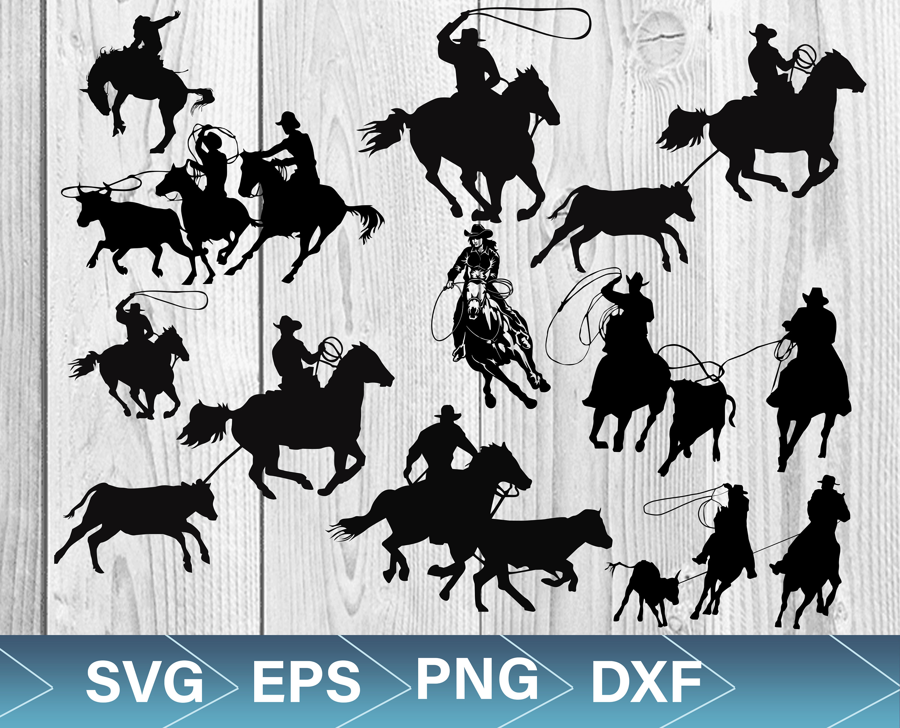 Team Roping Rodeo Ranch Silhouette Svg Dxf Team Roping Rodeo - Etsy New ...