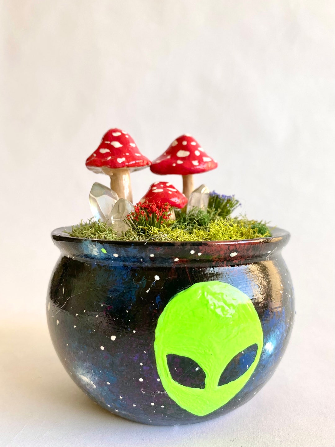 Galaxy Alien Cauldron Terrarium - Etsy