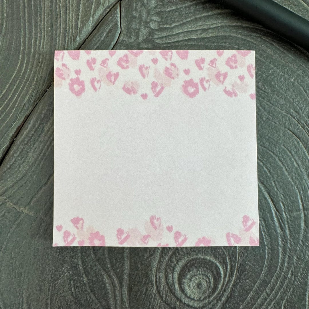 Pink Leopard Heart Print Post-it Notes® | Leopard Print Stationary ...
