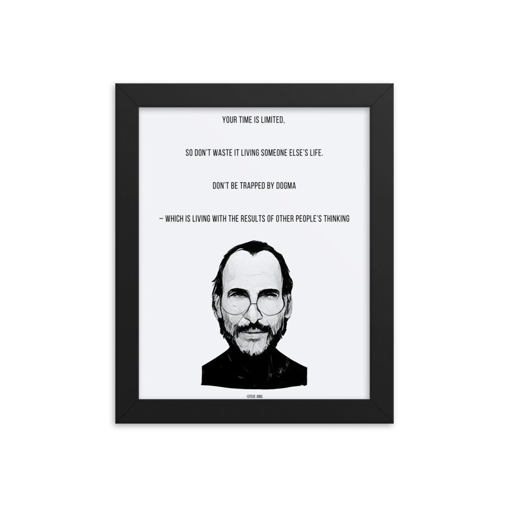Steve Jobs Framed Quote Poster - Etsy