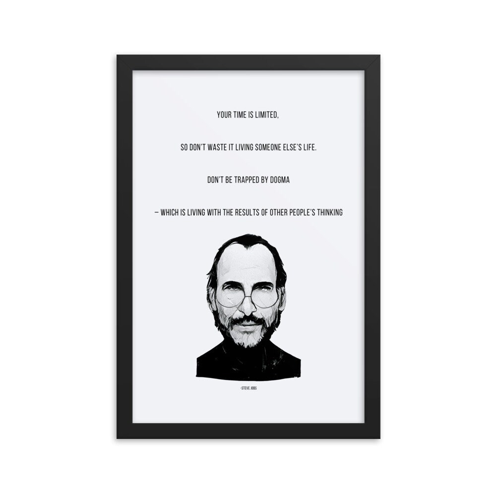 Steve Jobs Framed Quote Poster - Etsy