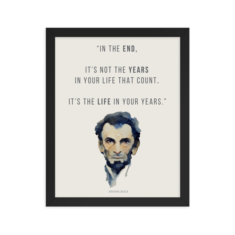 Abraham Lincoln Framed Quote Poster - Etsy