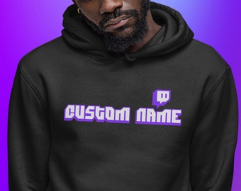 Custom Twitch Channel Logo Cropped Hoodie, Twitch TV Top, Customised ...
