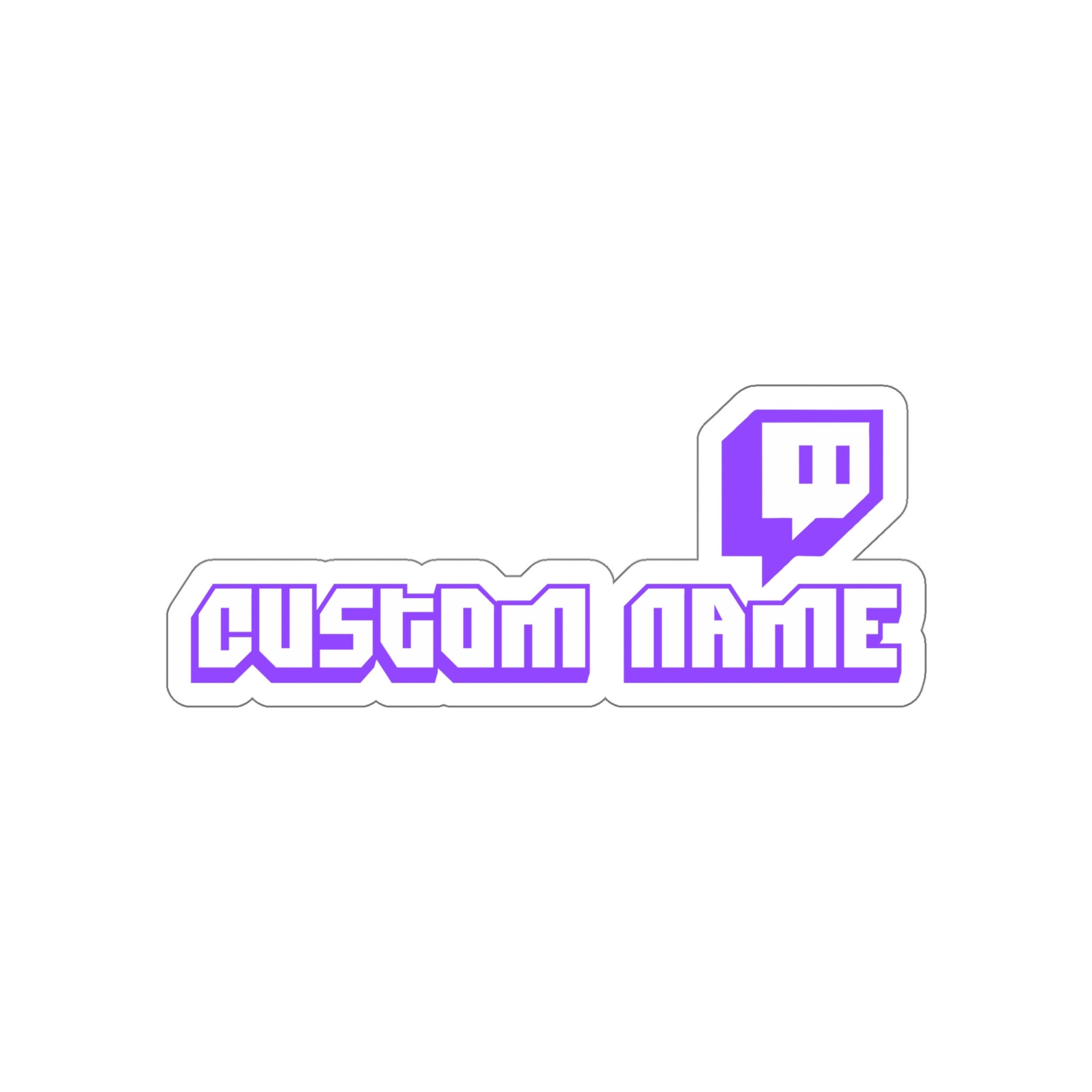 Customised Twitch Channel Logo Sticker, Twitch Tv Label, Streamer Name ...