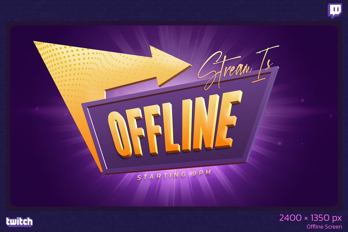 Twitch Gamer Overlay, Editable Twitch Alerts, Banners, Screens, Live ...