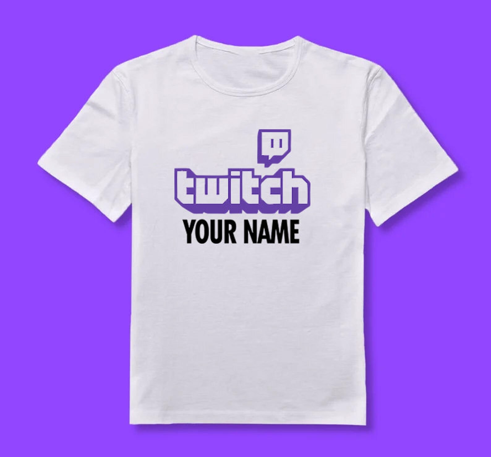 Custom Twitch Logo Hoodie & T-shirt, Customised Streamer Channel Name ...