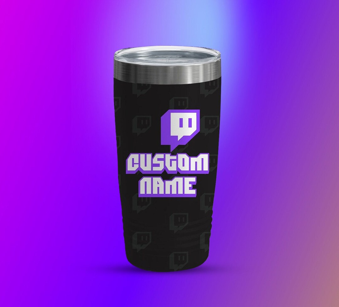Custom Twitch Name Tumbler, Twitch Tv Gift, Personalized Gift for ...