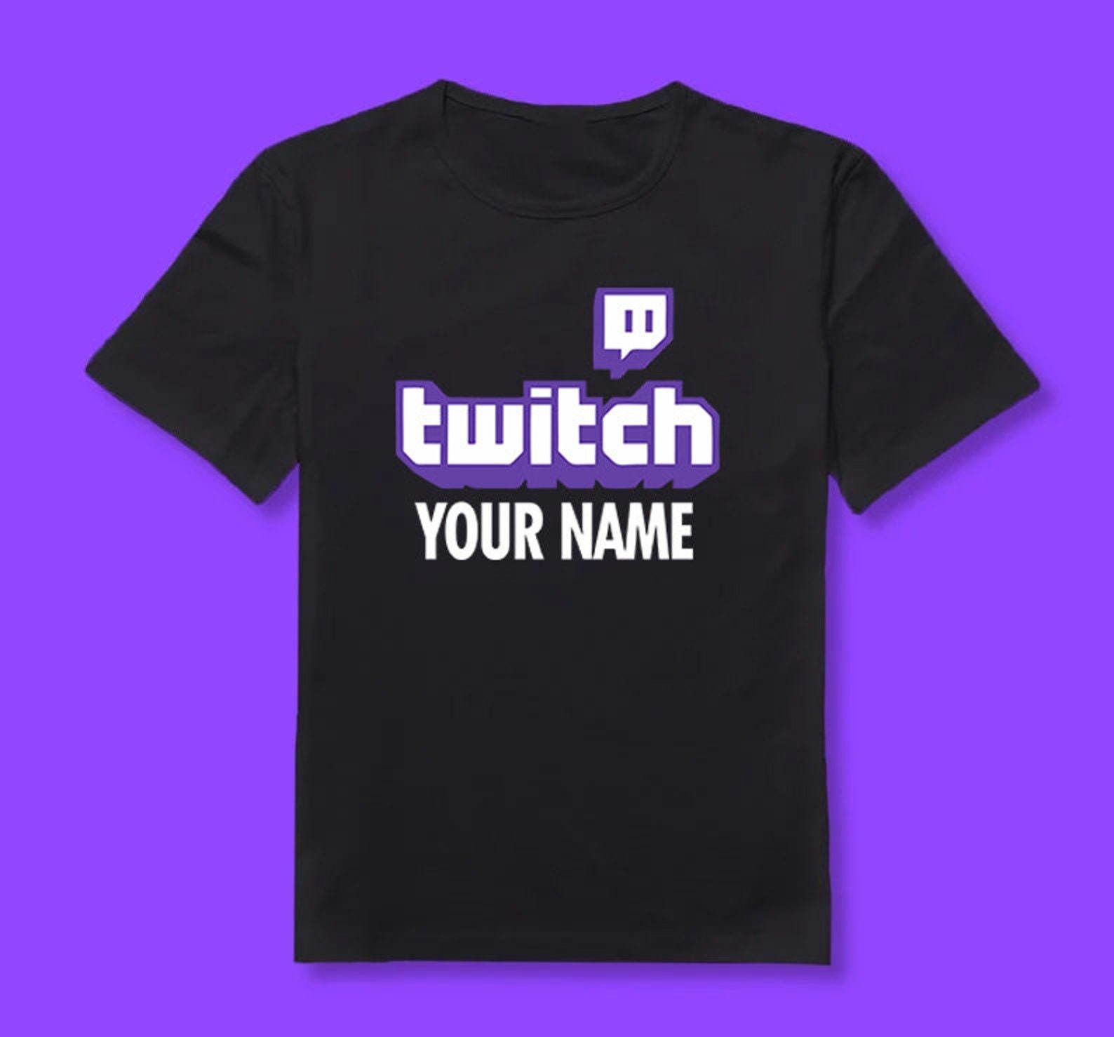 Custom Twitch Logo Hoodie & T-shirt, Customised Streamer Channel Name ...