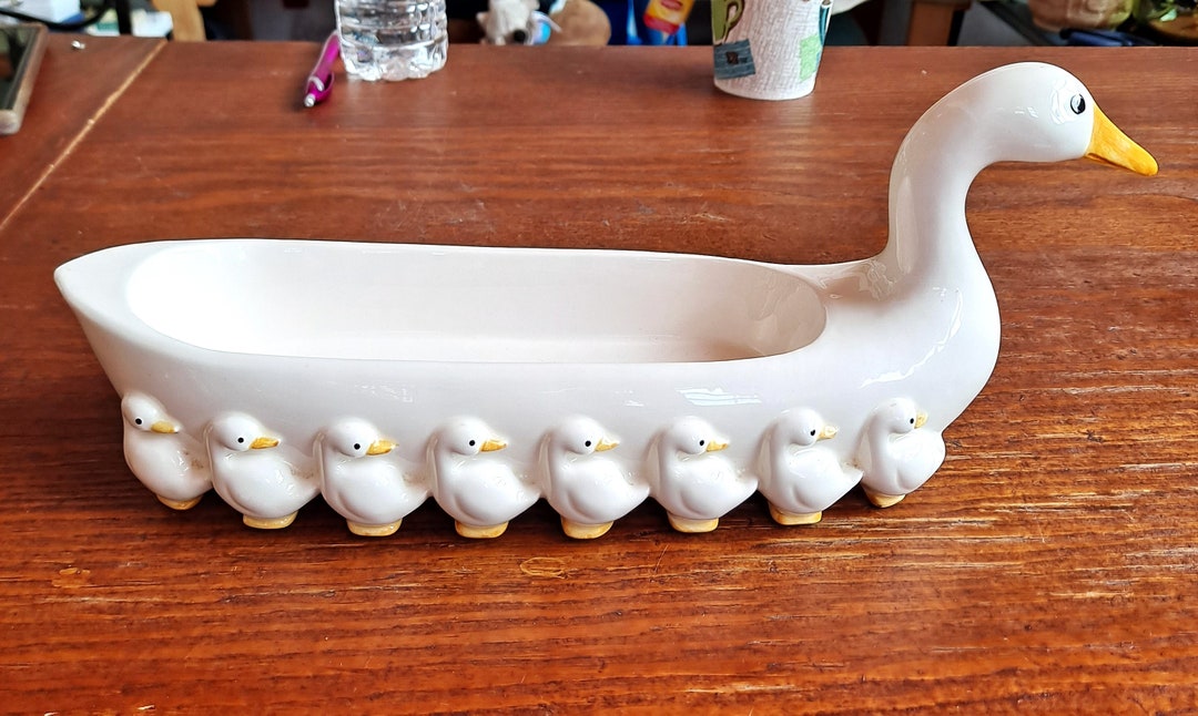 Fitz & Floyd Duck and Babies Cracker Dish - Etsy