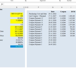 Bond Valuation Excel Template: Calculate Any Security's Price - Etsy