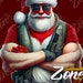 Tough Santa 22.1 - PNG Sublimation Design - Digital Character ...