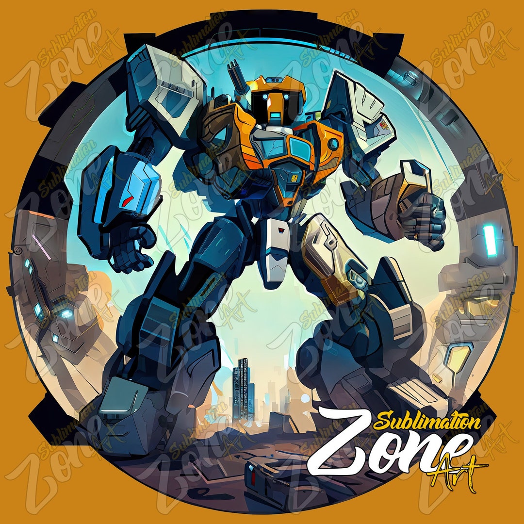 Mech Robots 23.1 - PNG Sublimation Design - Digital Character ...