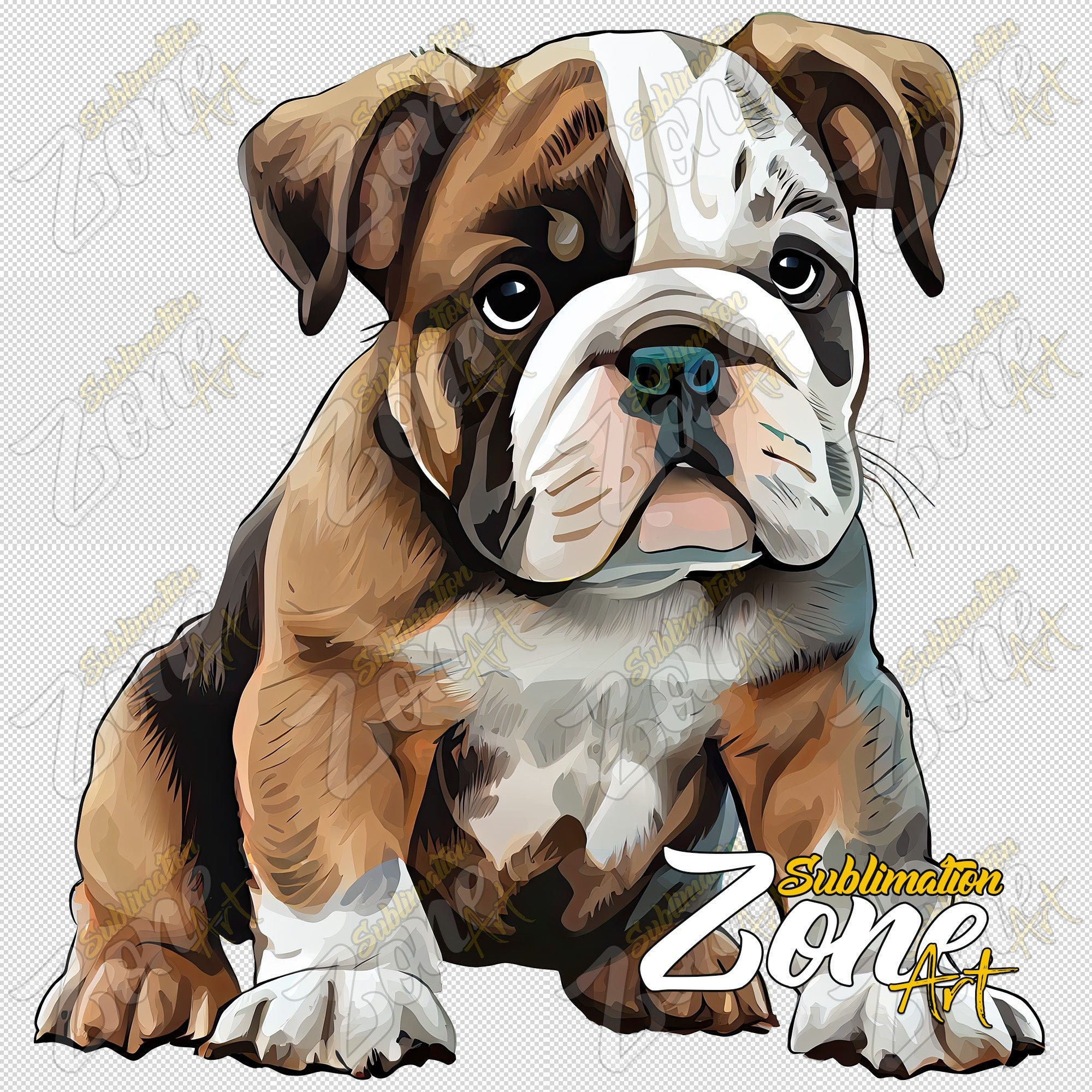 Brindle English Bulldog 23.1 - PNG Sublimation Design - Digital ...