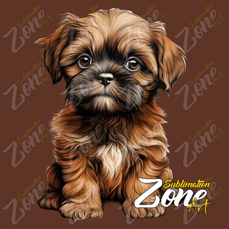 Shih Tzu 23.4 - PNG Sublimation Design - Digital Character Illustration ...