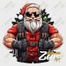 Tough Santa 23.1 - PNG Sublimation Design - Digital Character ...