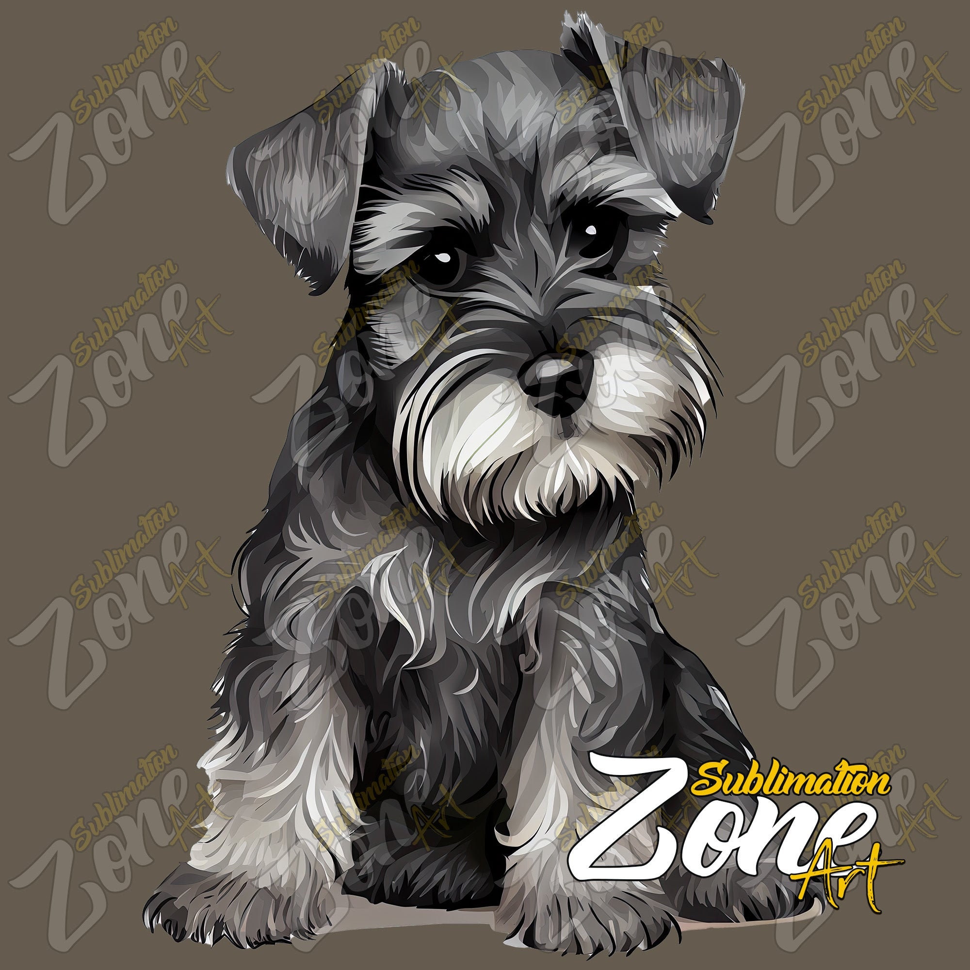 Schnauzer 23.1 - PNG Sublimation Design - Digital Character ...