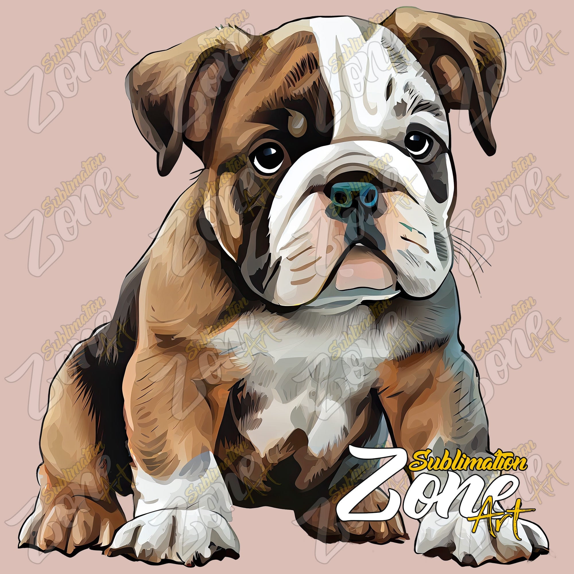 Brindle English Bulldog 23.1 - PNG Sublimation Design - Digital ...