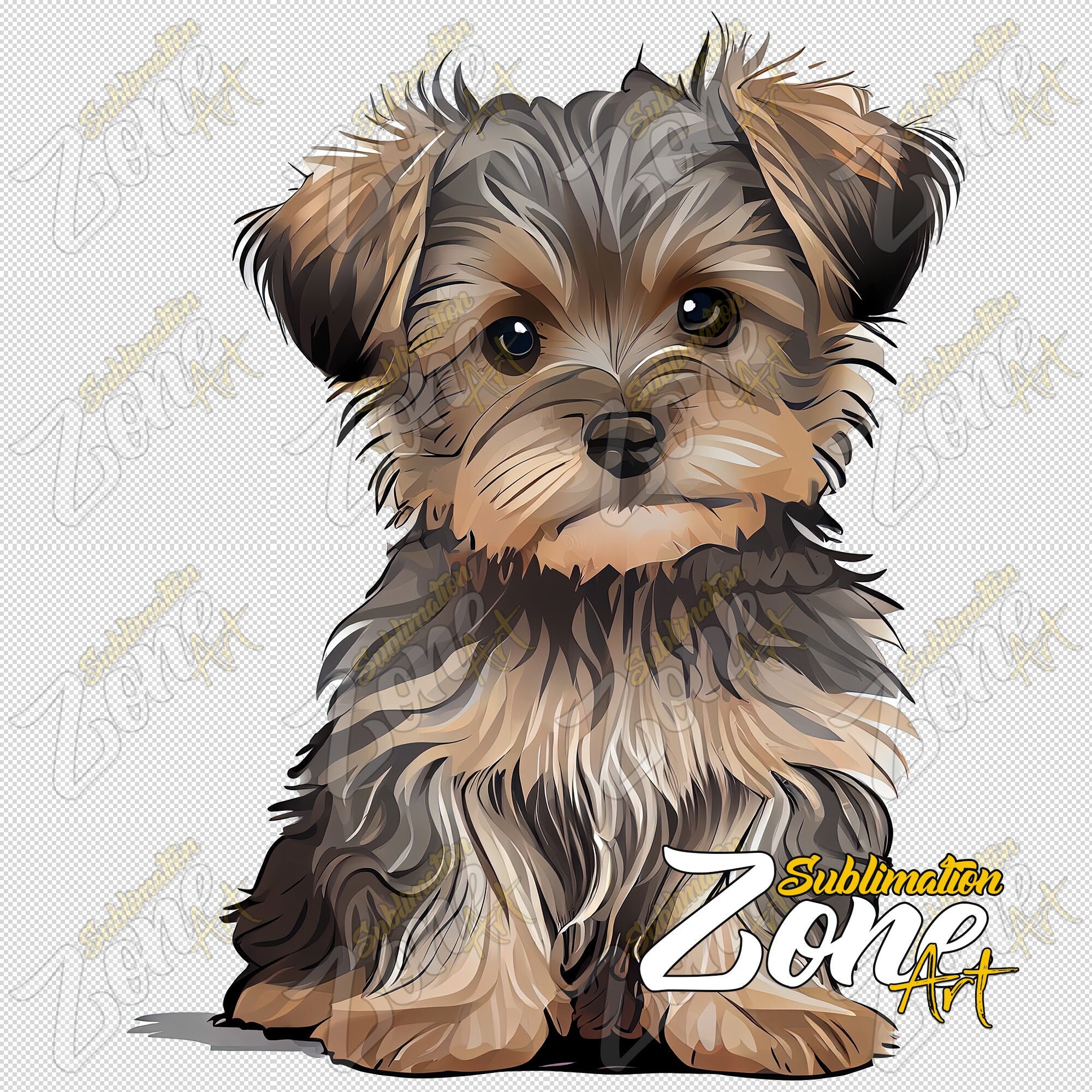 Yorkie Poo SZ 23.2 - PNG Sublimation Design - Digital Character ...