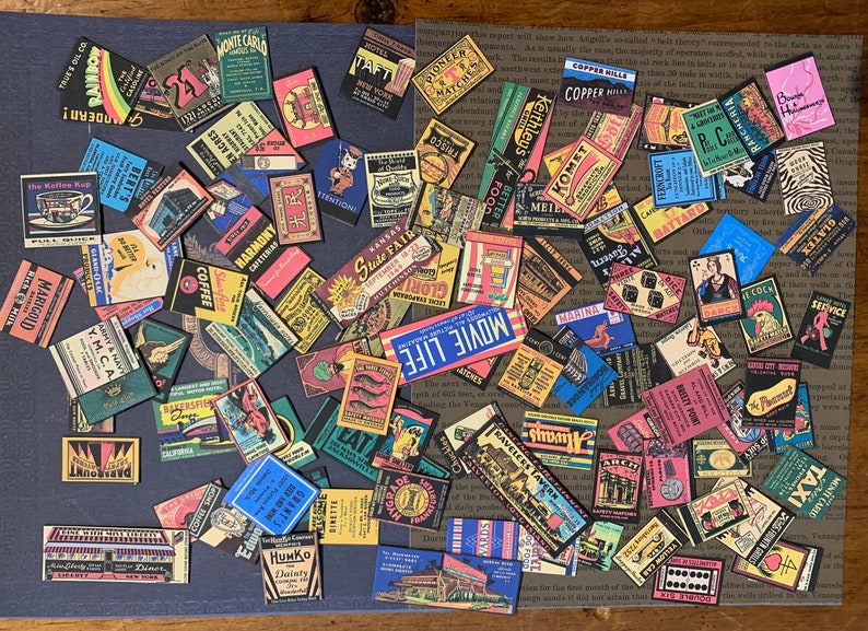 101 Vintage Matchbooks Junk Journal Embellishment Scrapbook Tag Collage ...
