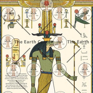 Sebik sobek Ancient Egyptian Neter god Posters, Kemetic Zodiac Sign Jul ...