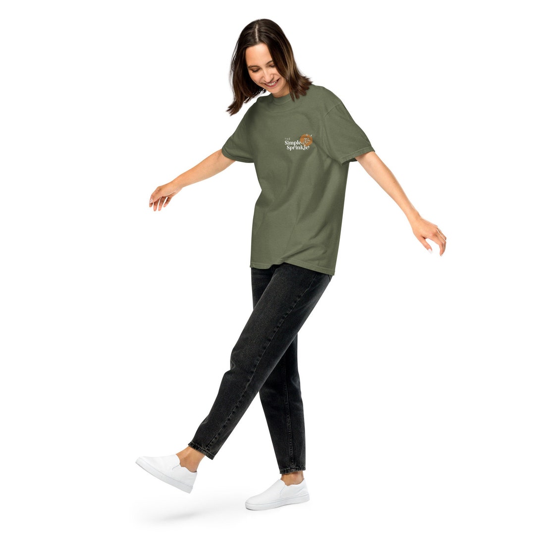 The Simple Sprinkle Shirt | Green Unisex Garment-dyed Heavyweight T ...