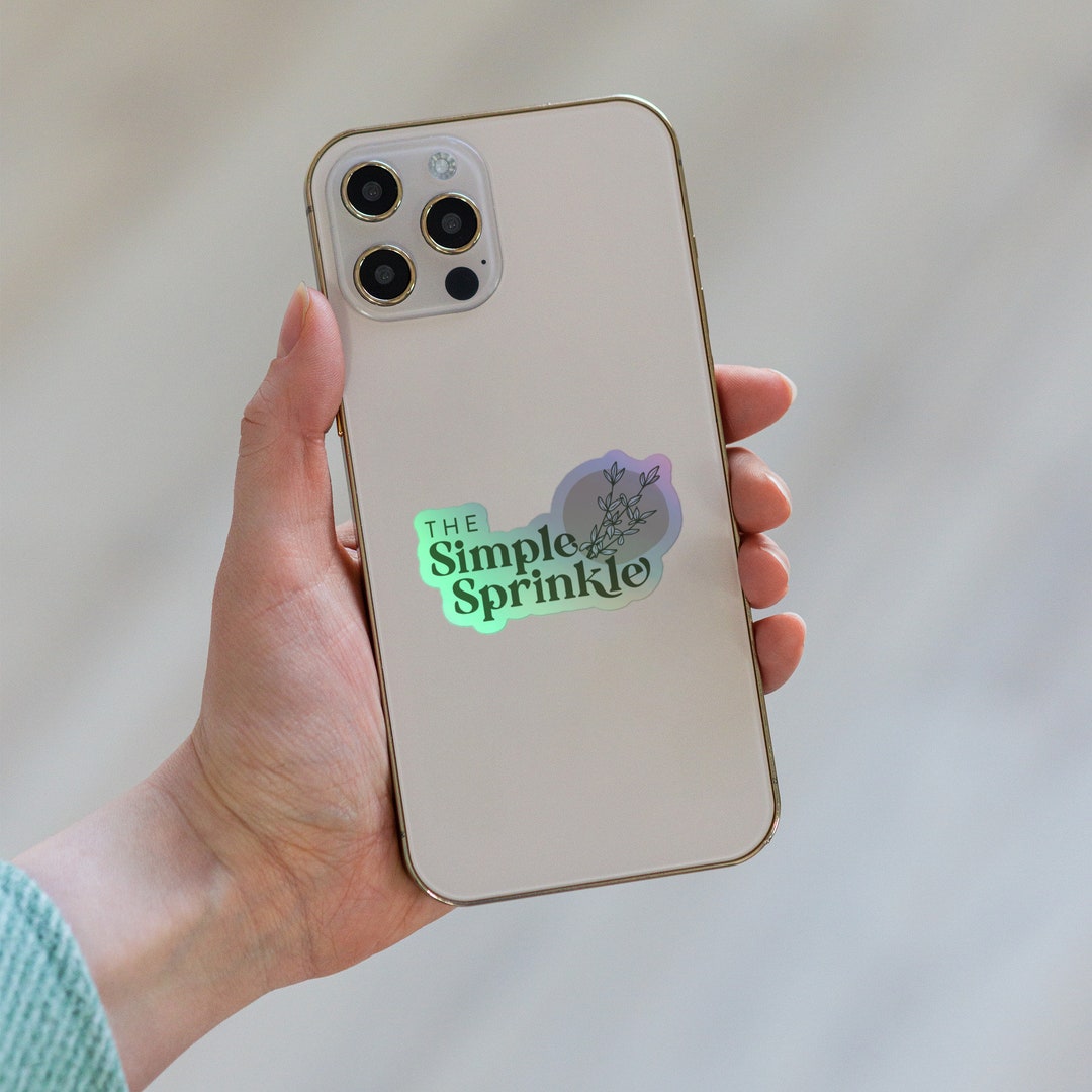 The Simple Sprinkle Logo Holographic Sticker - Etsy