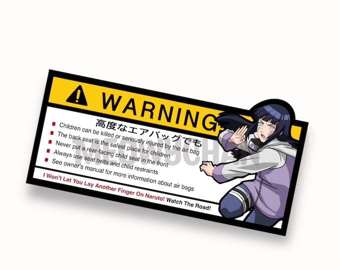 Anime Warning Sticker, Ninja Anime, Airbag Warning Sticker, Visor Anime ...