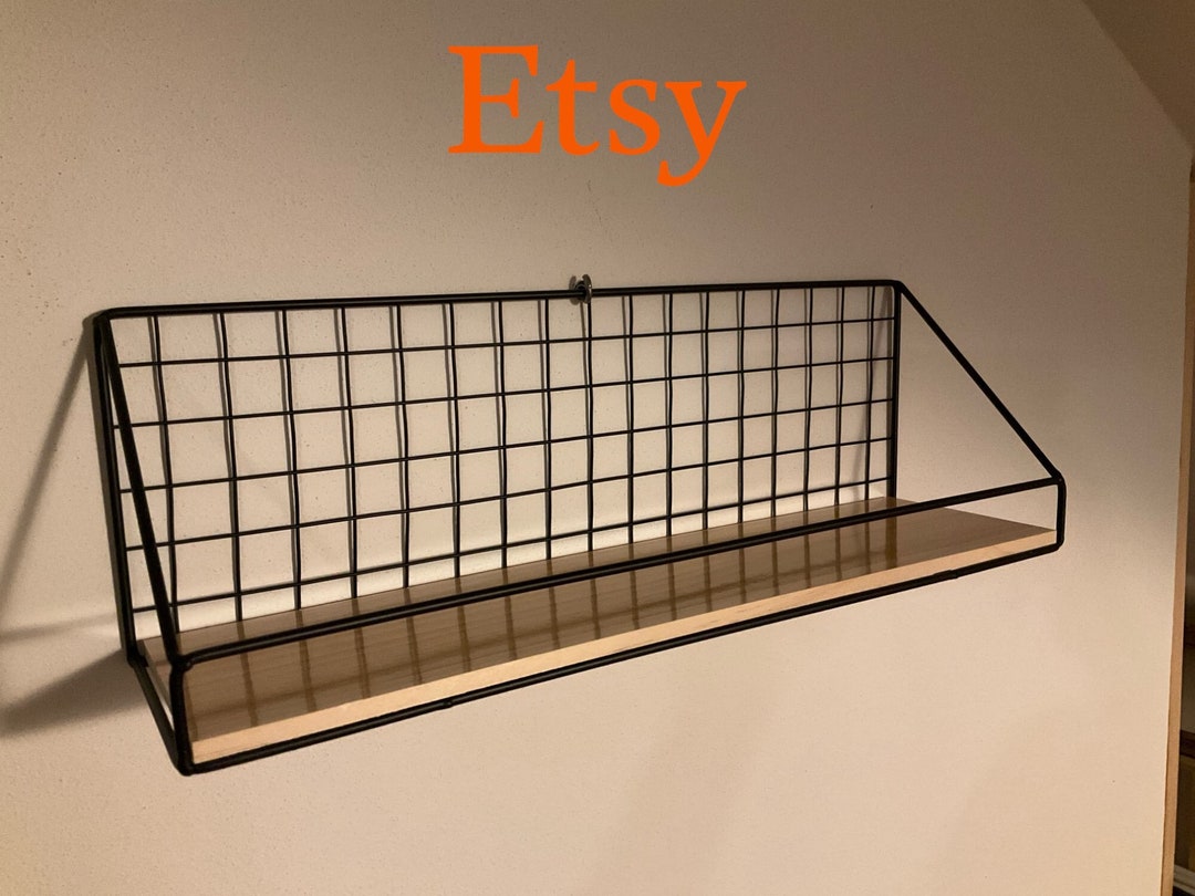 Creative Wall Mounted Shelves With Crossbeam, Bedroom Walls, Iron Wall ...