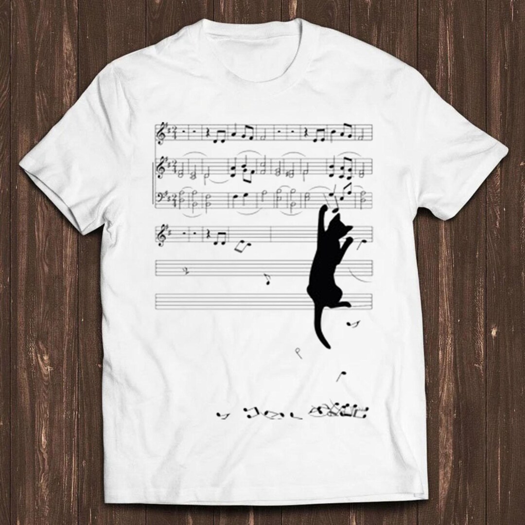 Cat Funny Music Notes Mischief Chief Meme Gamer Cool Gift Tee C567 - Etsy