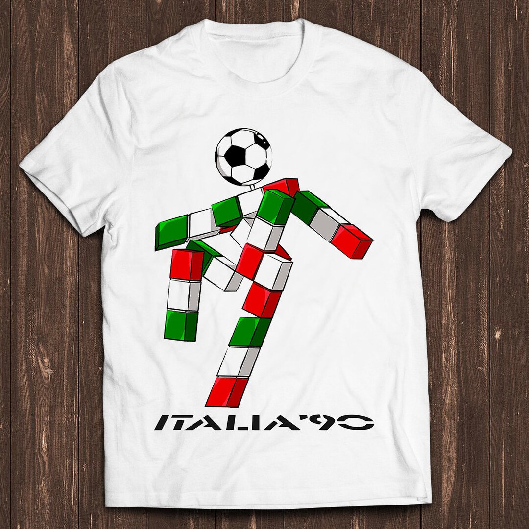 Italia 90 Logo World Cup Football Soccer Italy 1990 Fan Unisex T Shirt ...