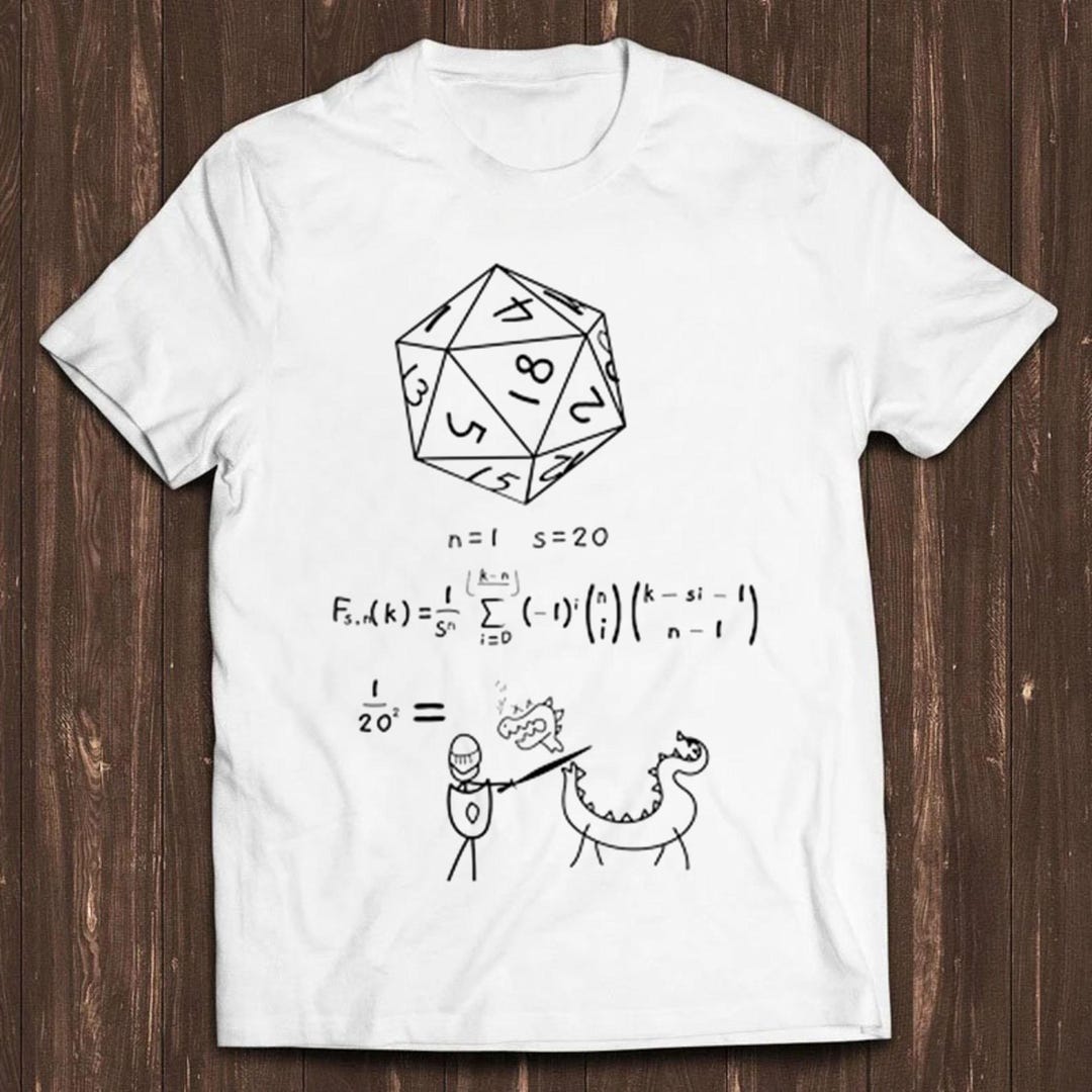 The Science of 20 Sided Dice Dnd D20 Art Meme Gift Funny Tee Style ...