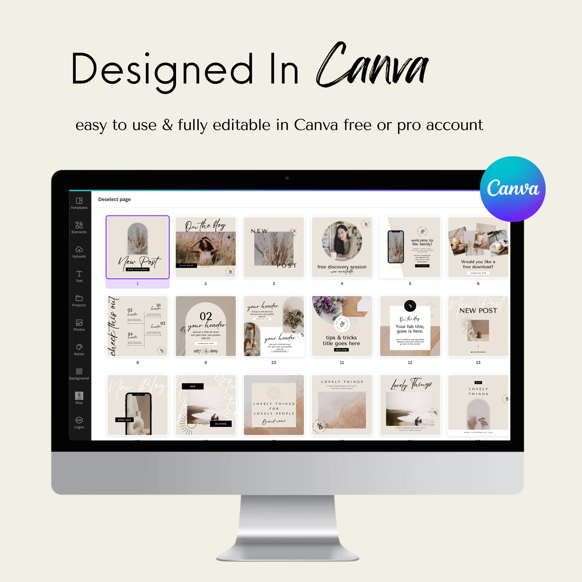 30 Canva Social Media Posts for Business Owners, Entrepreneurs ...