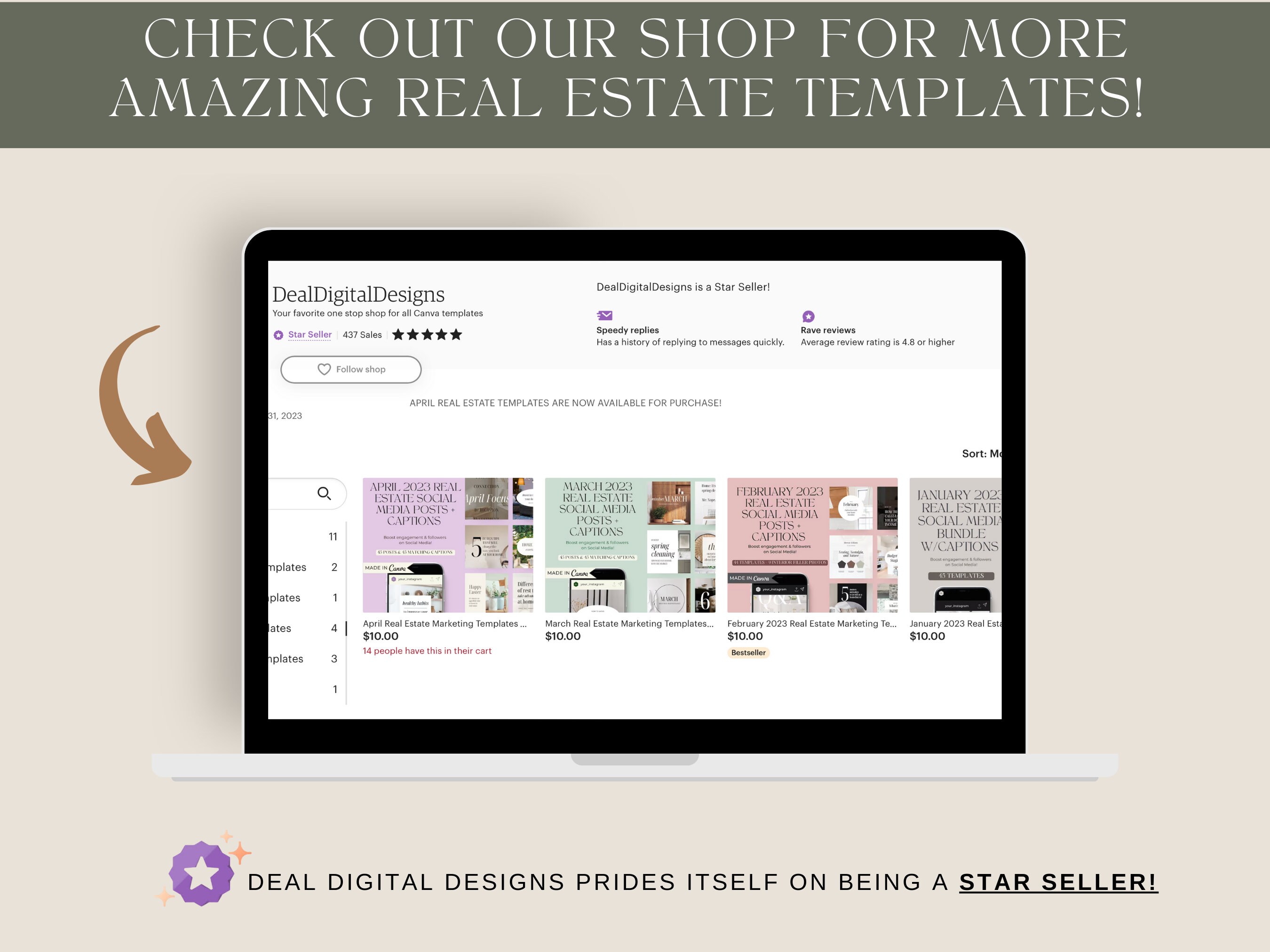 Editable Real Estate Postcard Template, Canva Template, Realtor ...